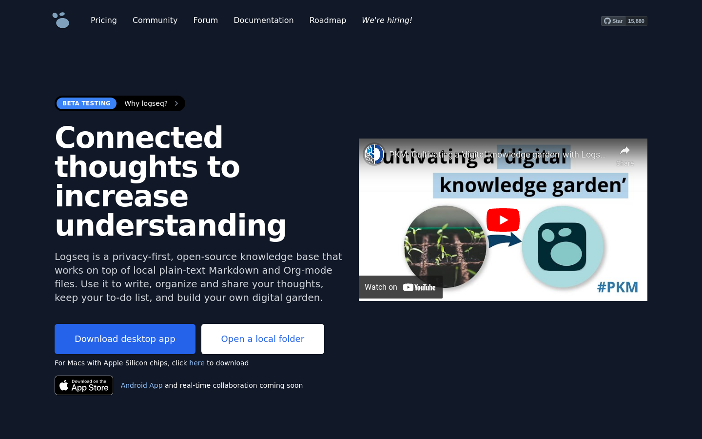 Logseq | Privacy-Focussed 🧠 Knowledge base